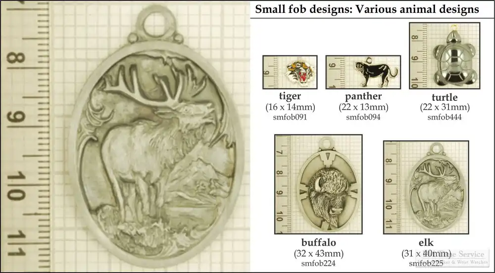 fob_other_animals: Assorted animal-themed decorative fobs, various ...