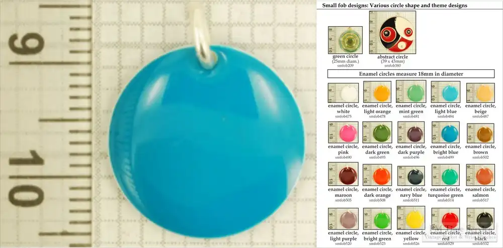 fob_other_circles: Circle shaped decorative fobs, various strap, key ...